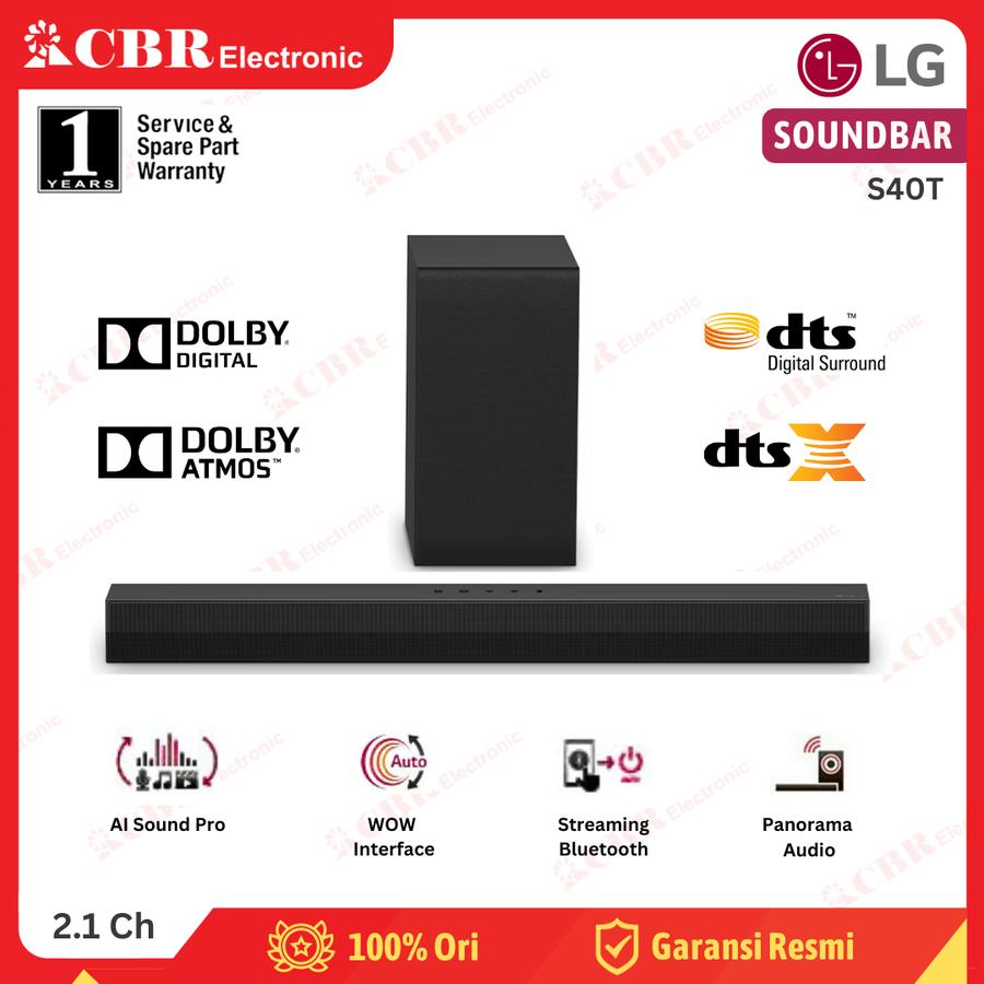 PT. Central Batam Raya | Soundbar LG S40T - Dolby Digital Audio ...
